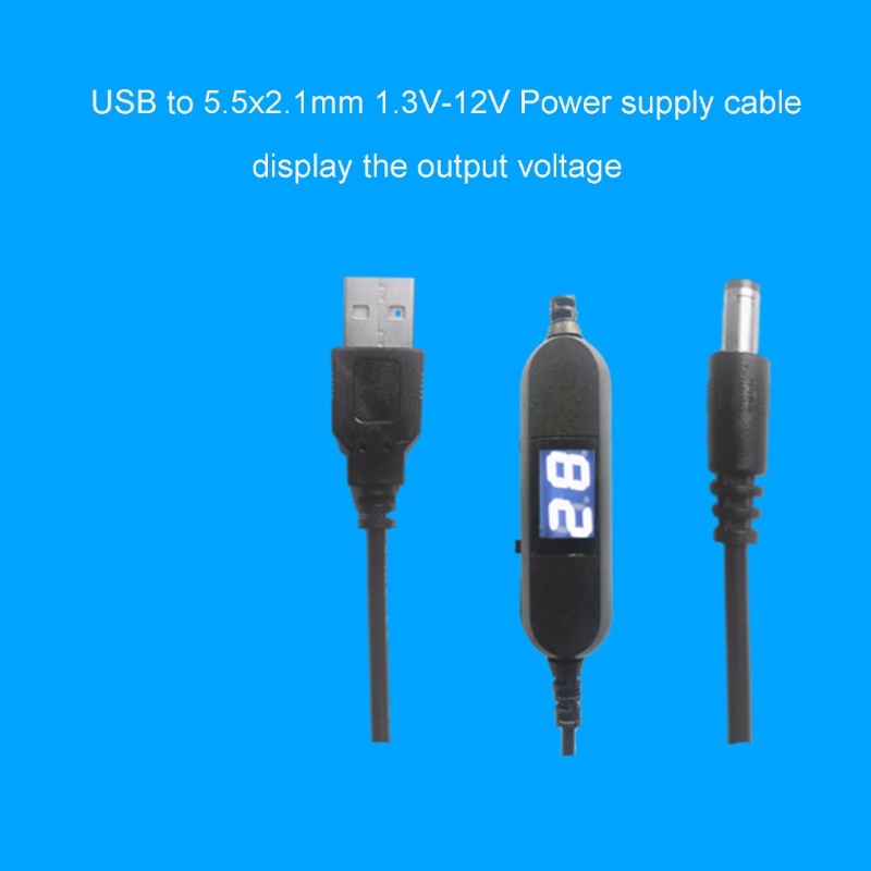C* USB 5V to 1.5V 3V 4.5V 6V 9V 12V Adjustable Output Voltage Cable ...