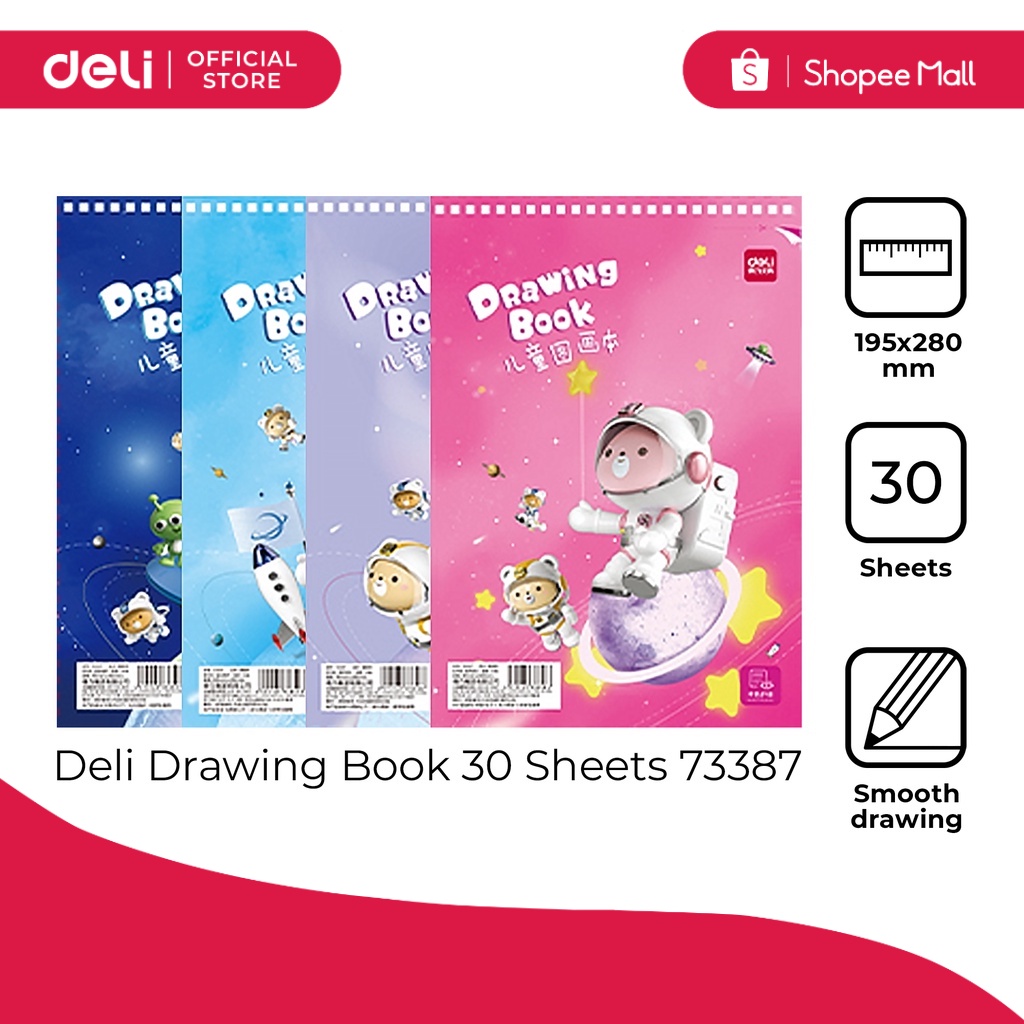 Deli 73387 Drawing Book 30 Sheets [7973387] | Shopee Philippines
