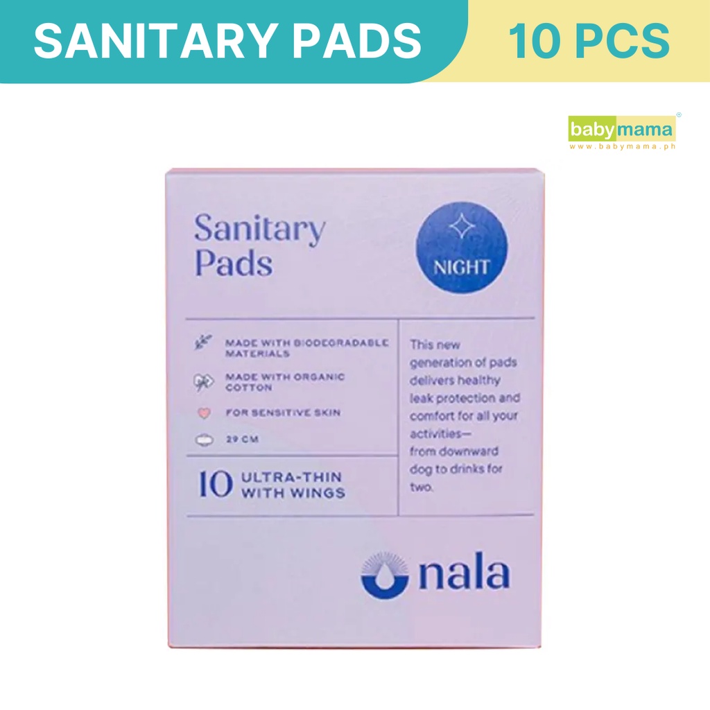 Babymama - Nala Woman Organic Cotton Night Pads (10 Pieces) | Shopee ...