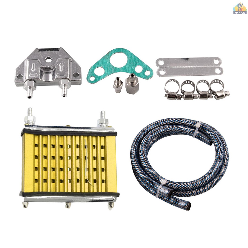 Mynice Universal Motorcycle Engine Oil Cooler Cooling Radiator For 50cc ...