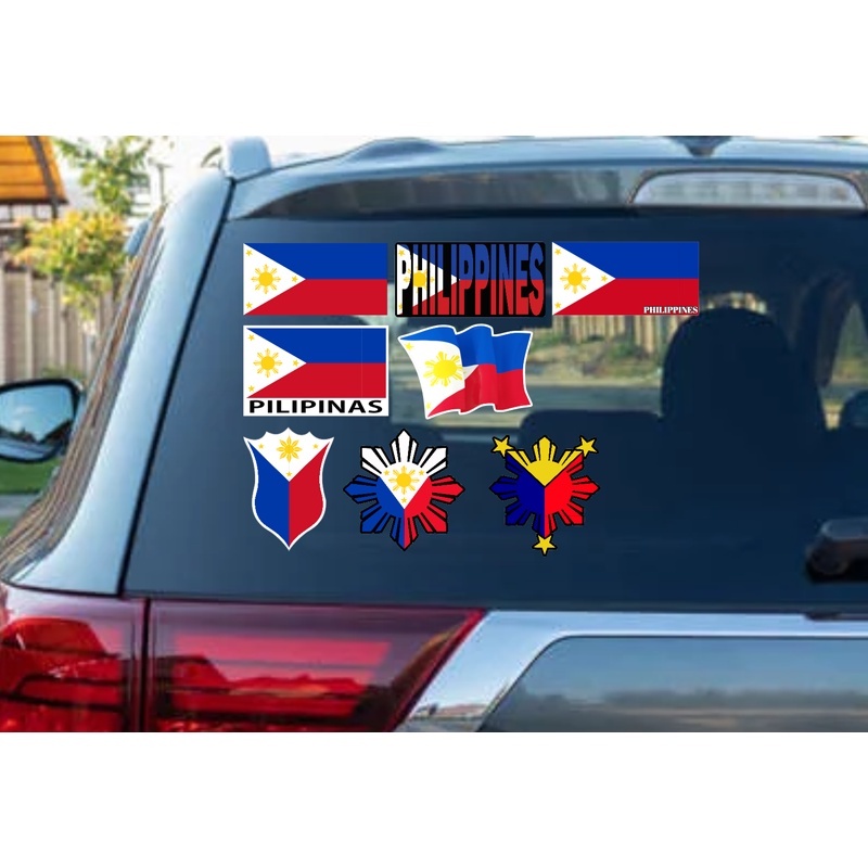 Philippine Flag high quality vinyl laminated sticker | Shopee Philippines
