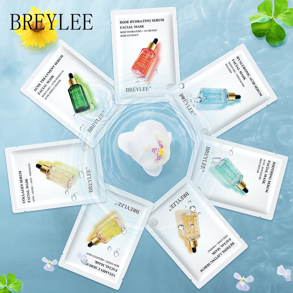 BREYLEE Face Mask Collagen Serum Vitamin C Whitening Mask Retinol Acne ...