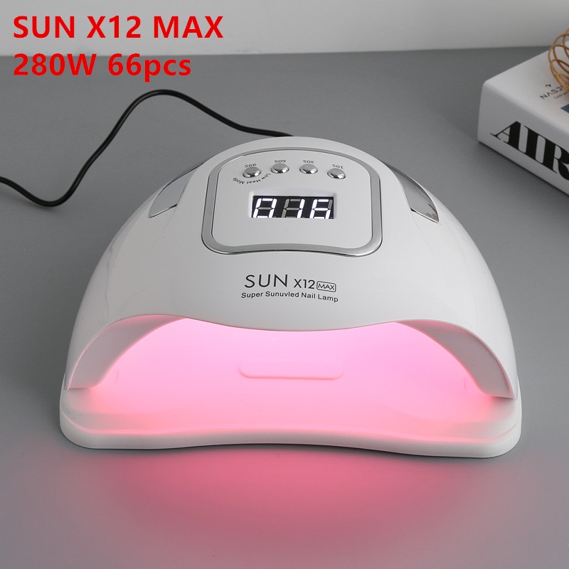 SUN X12 280W 66pc Led Lamps For Nails Uv Nail Drying Light For Gel Nail ...