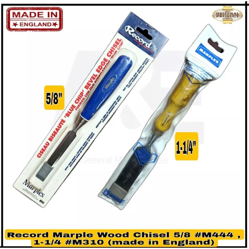 RECORD MARPLE WOOD CHISEL 5/8” #M444/ 1-1/4” M310 MADE IN ENGLAND ...