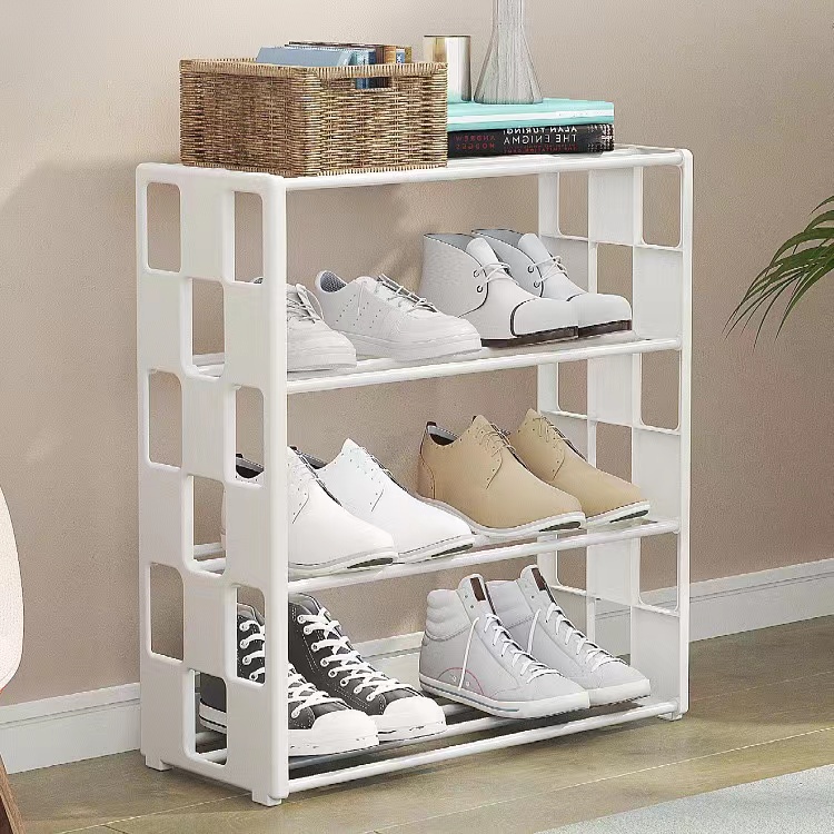 3 layer Durable hard plastic shoe rack slipper storage organizer space ...