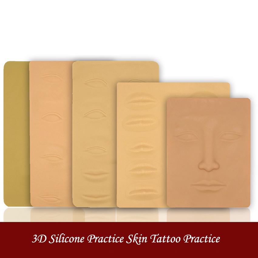 3D Silicone Makeup Practice Skin Beginners Training Face Eye Lips False ...
