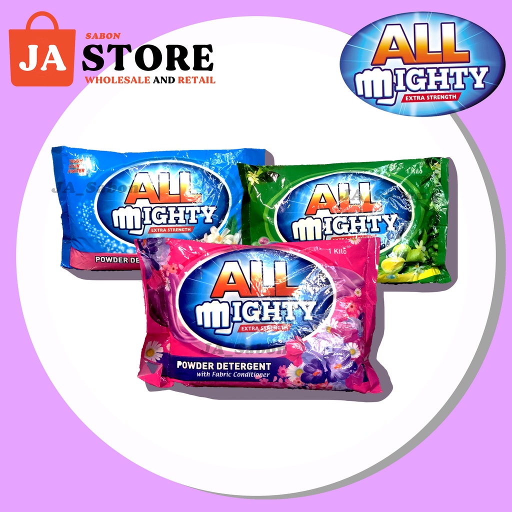 ALL MIGHTY Detergent Powder 1 Kilo | Shopee Philippines