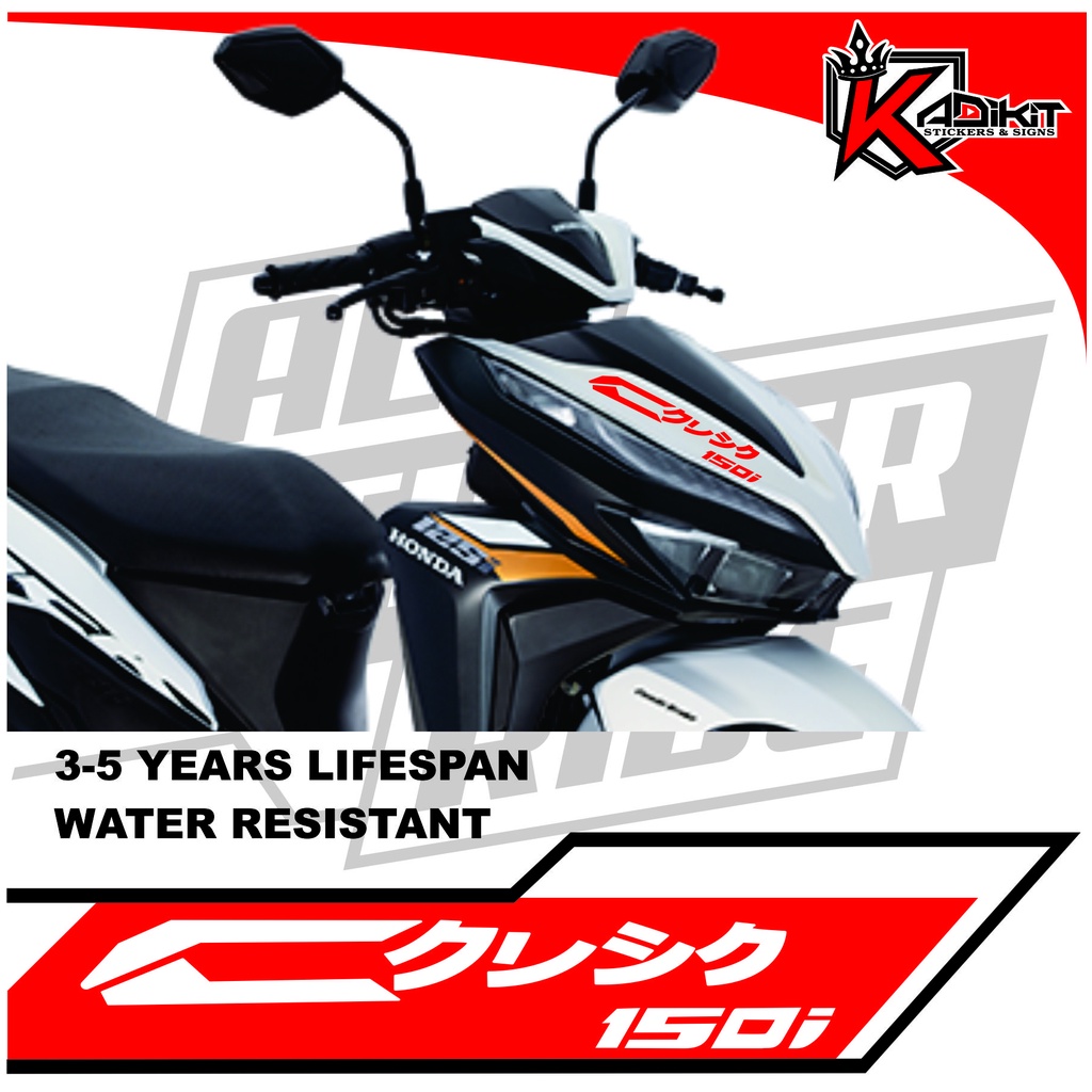 Honda Click V2 125/150 Japan JDM High Quality Water Resistant Sticker ...