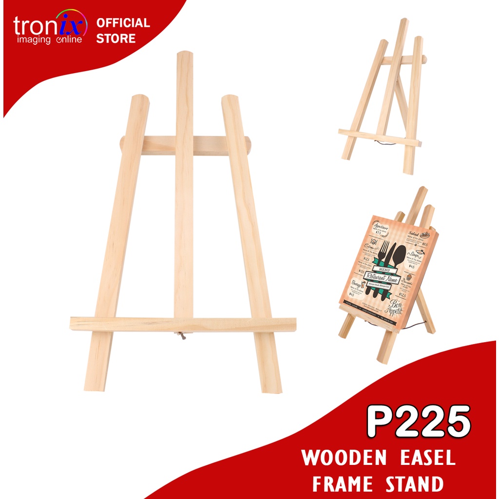 Tronix Imaging Wooden Easel Stand 16" For Painting Canvases Photo Frame ...