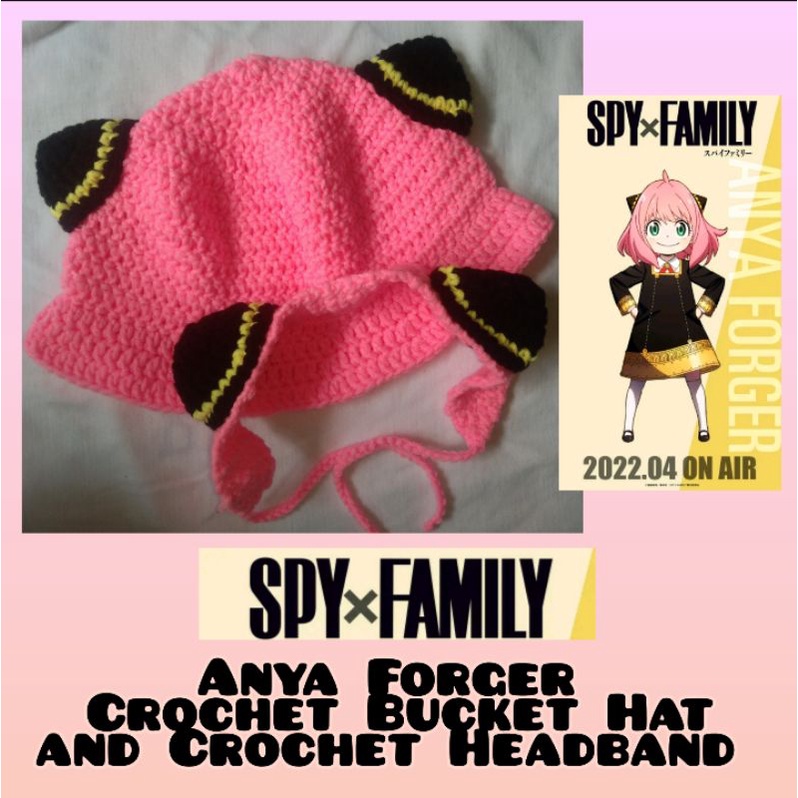 Anya crochet bucket hat and headband | Shopee Philippines