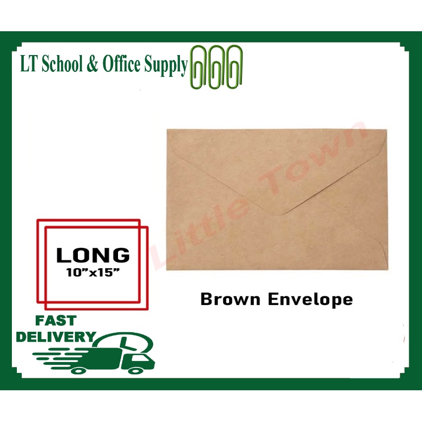 Brown Document Envelope long 50pcs &100pcs | Shopee Philippines
