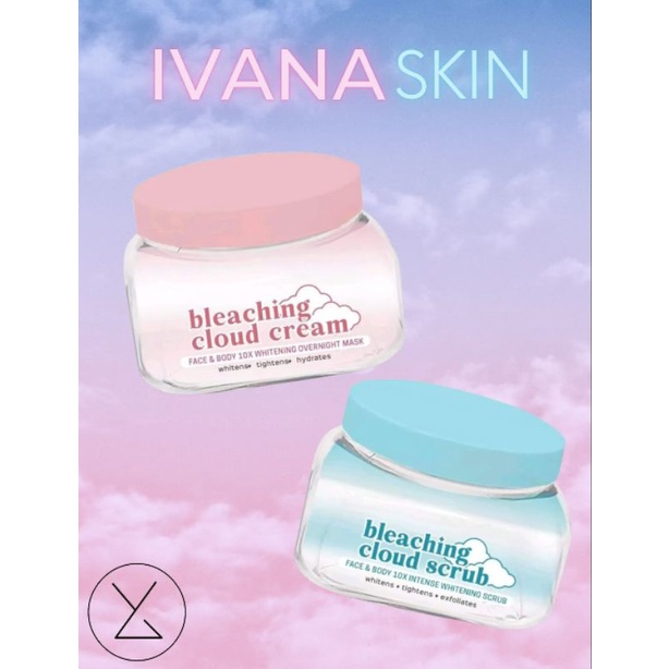 Ivana Skin Bleaching Cloud Cream and Scrub Face and Body 10x Whitening ...