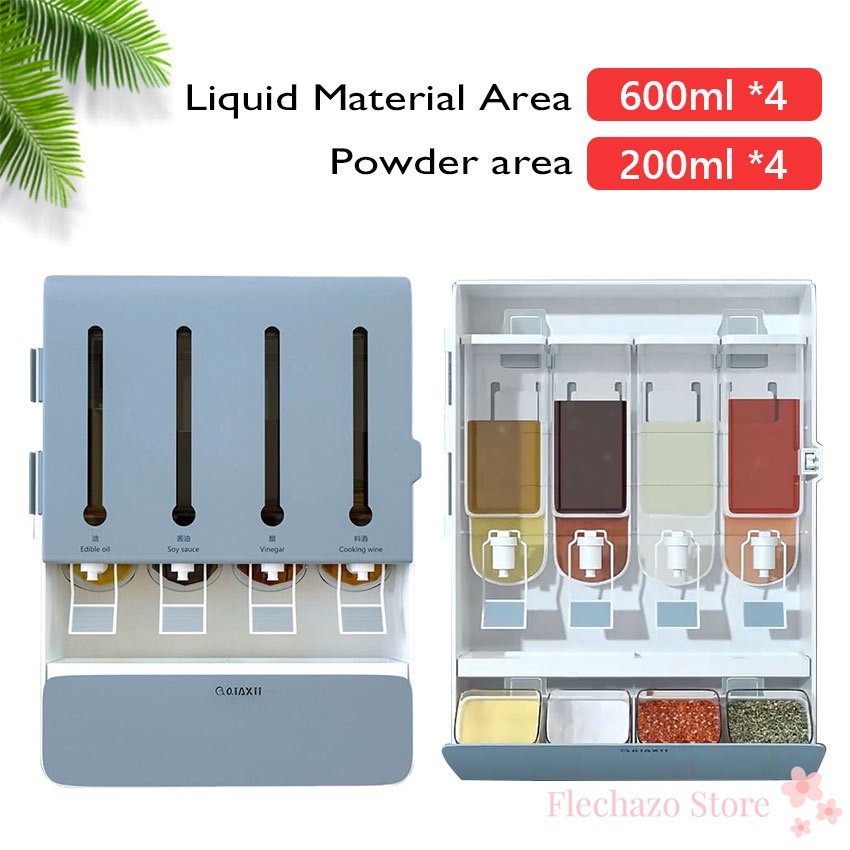 Wall Mounted Dispenser Kitchen Condiments Dispenser with Pressure ...