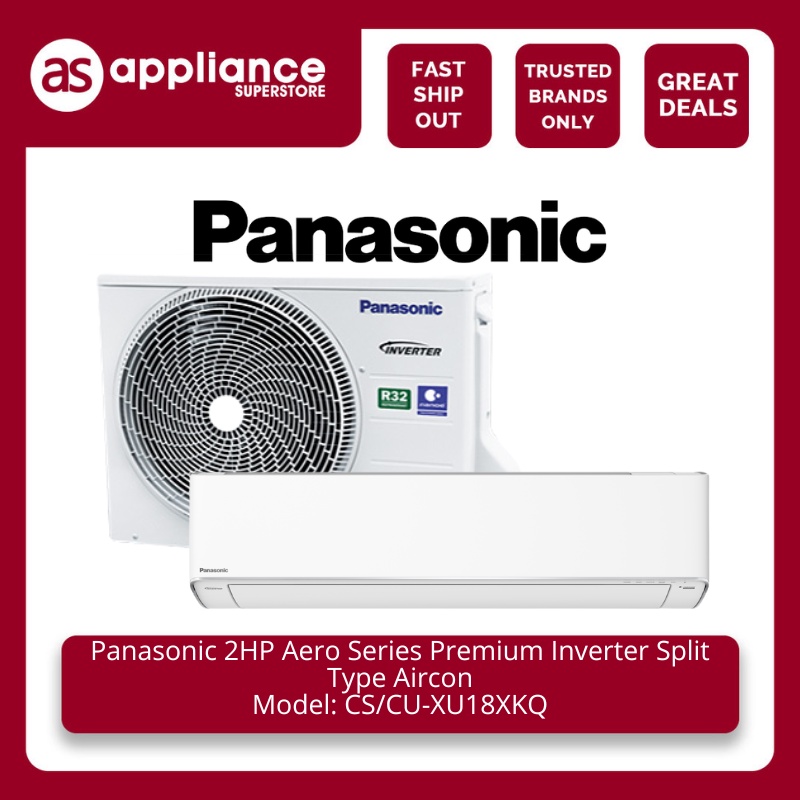 Panasonic 2HP Premium Inverter Split Type Aircon CS/CU-XU18XKQ | Shopee ...