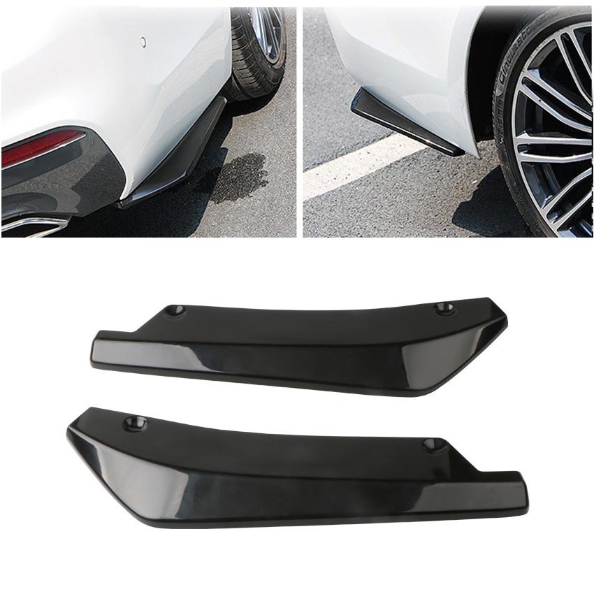 2Pcs Universal Car Rear Bumper Lip Diffuser Splitter Spoiler Scratch ...