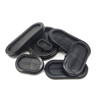 Black Oval Double-sided Seal Grommets Rubber Closed Blind Plug Bung ...