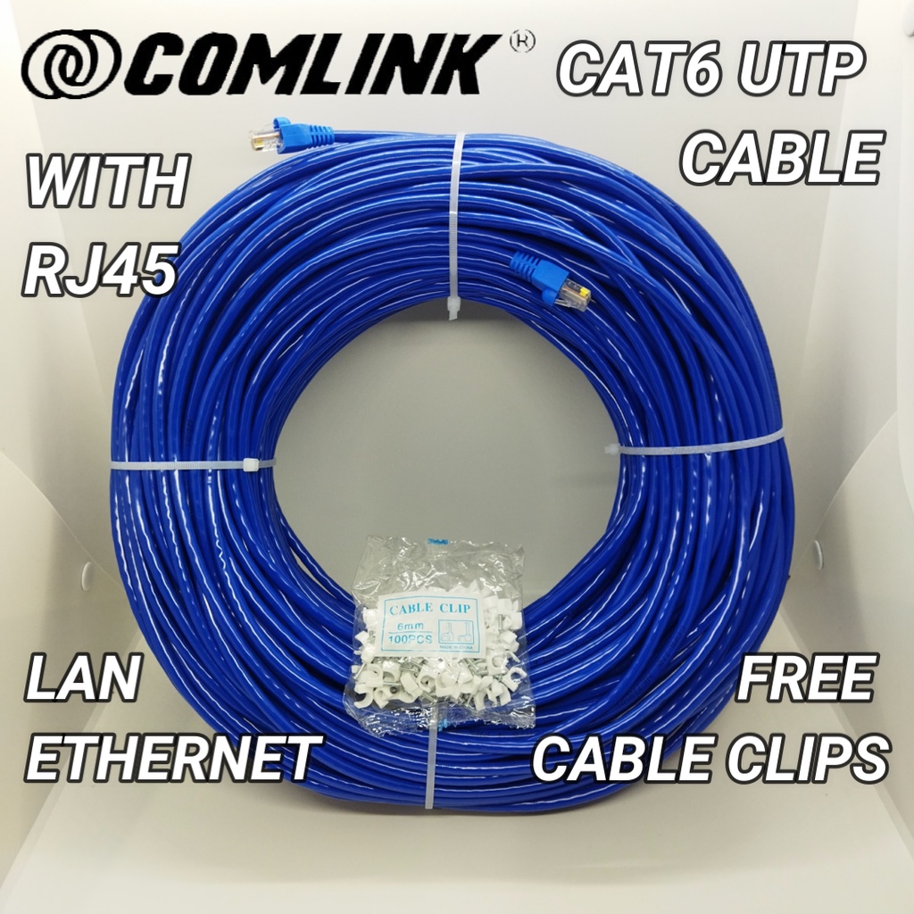 50M to 100M CAT6 Lan Cable 50 Meters to 100 Meters COMLINK Indoor UTP ...