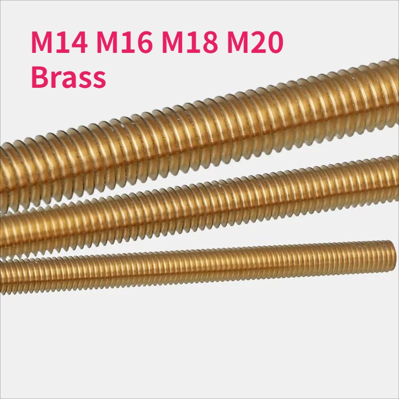 M14 M16 M18 M20 Copper Thread Rod Brass Metric Bolt Full Thread Shaft ...
