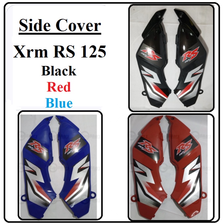 Motorcycle Side Cover Xrm RS125 (Black / Red / Blue) | Shopee Philippines