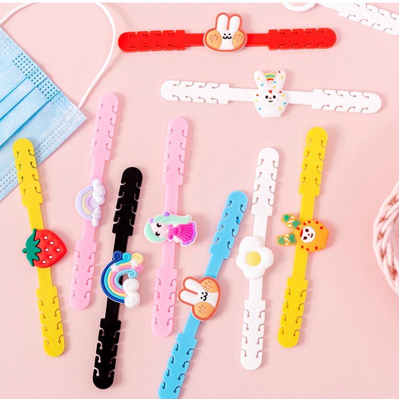 RANDOM Cartoon Adjustable Face Mask Extension Strap for Kids Buckle Ear ...