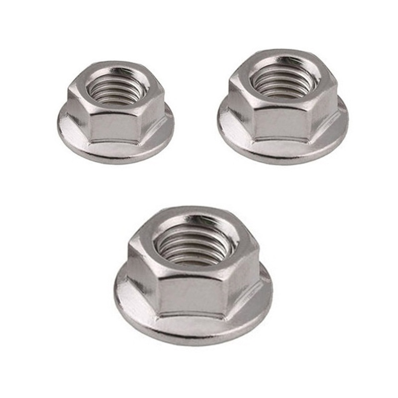 PCF* 10 Pieces Stainless Steel Serrated Flange Hex Lock Nuts M5/M6/M8 ...