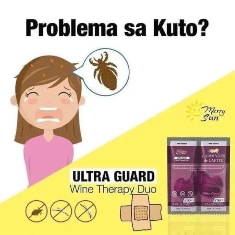 MERRYSUN wine theraphy duo, anti-lice, anti-kuto | Shopee Philippines
