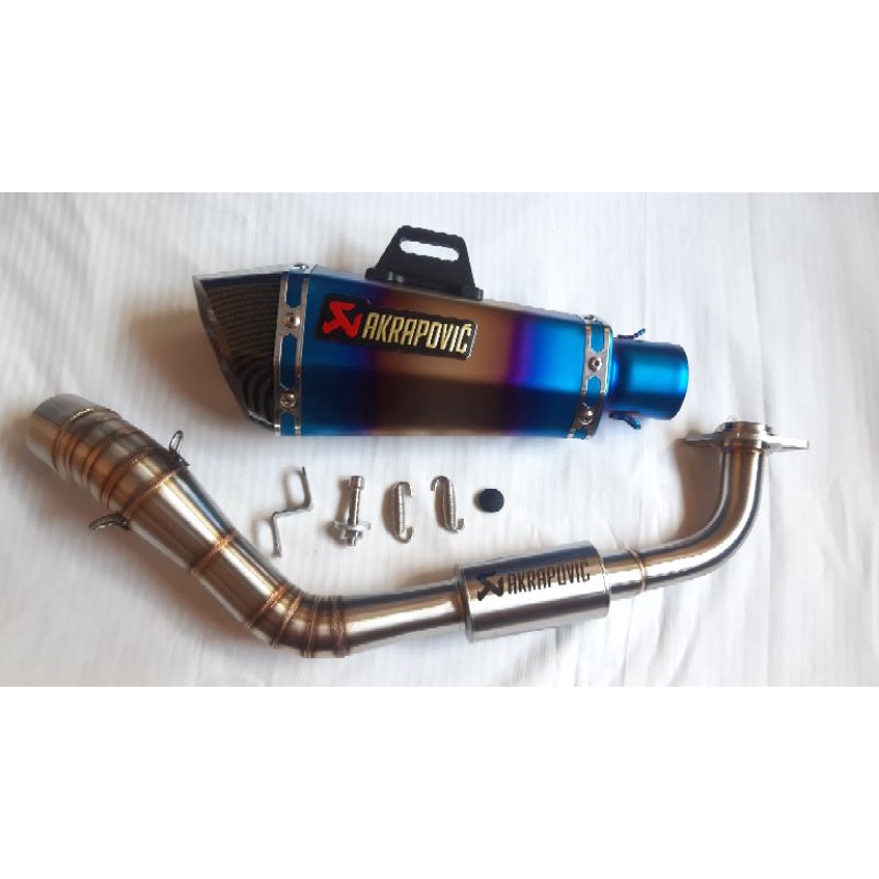 NMAX V2 AND AEROX V1 / V2 AKRAPOVIC FULL EXHAUST PIPE | Shopee Philippines