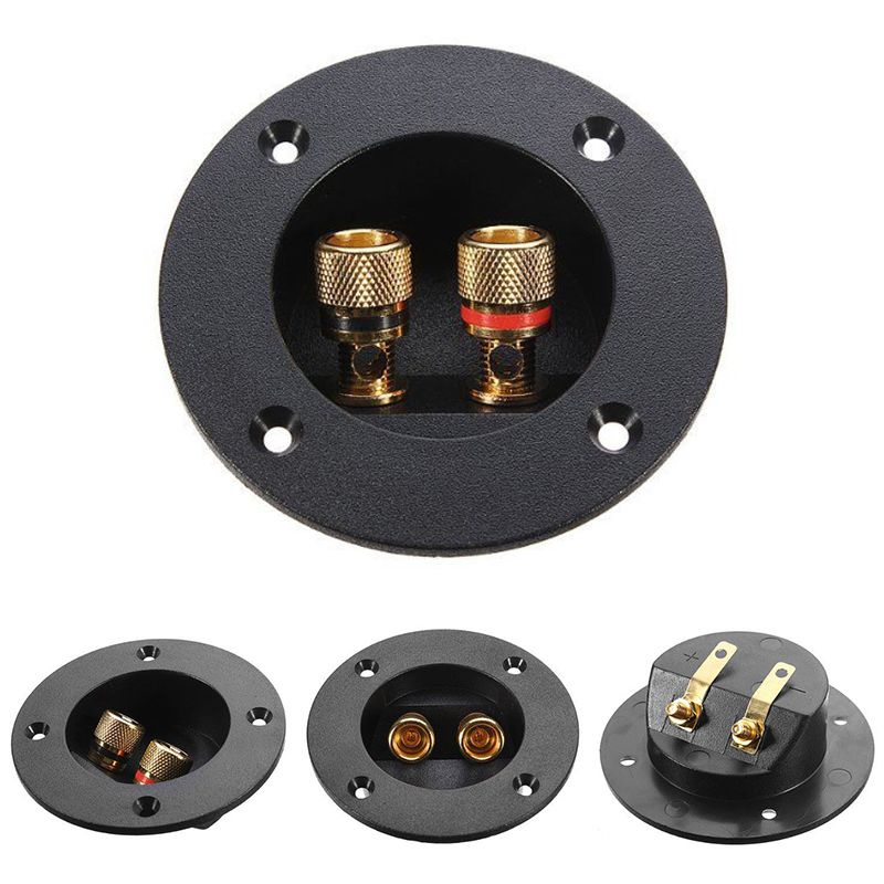 Subwoofer Speaker Box Terminal Round Spring Cup Connector Gold Plated ...