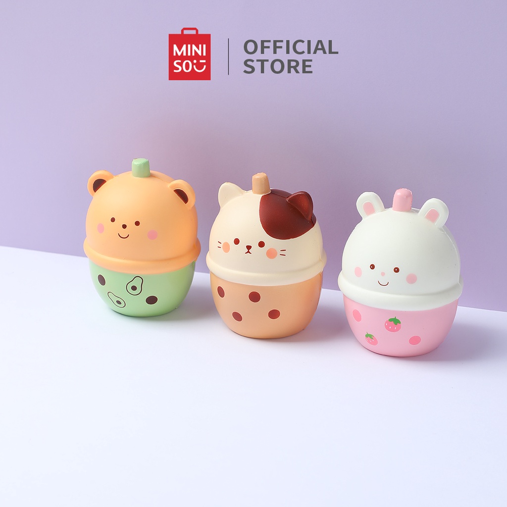 Miniso Squishy Kids Toys Slime Squishy Character Boba Cat Rabbit Bear ...