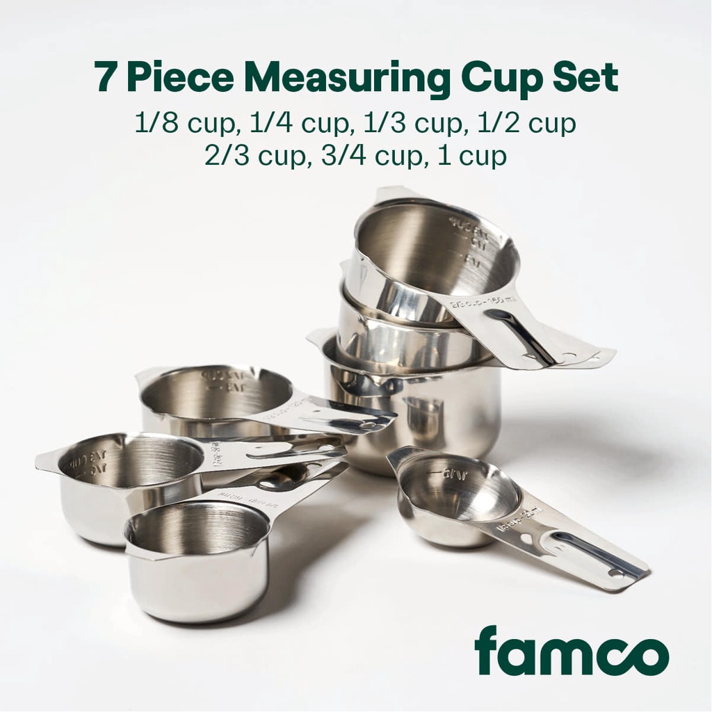 Famco 7-Piece Measuring Cup Set, Colorful Stackable Measuring Cups ...