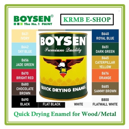 Boysen Quick Drying Enamel Paint 1/4 Liter (For Wood And Metal ...