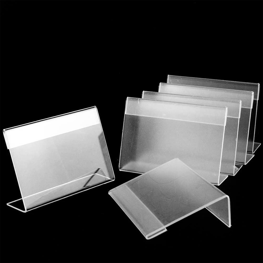 25-100pcs 4*2cm Mini Acrylic Small Sign Display Holder Price Name Card ...