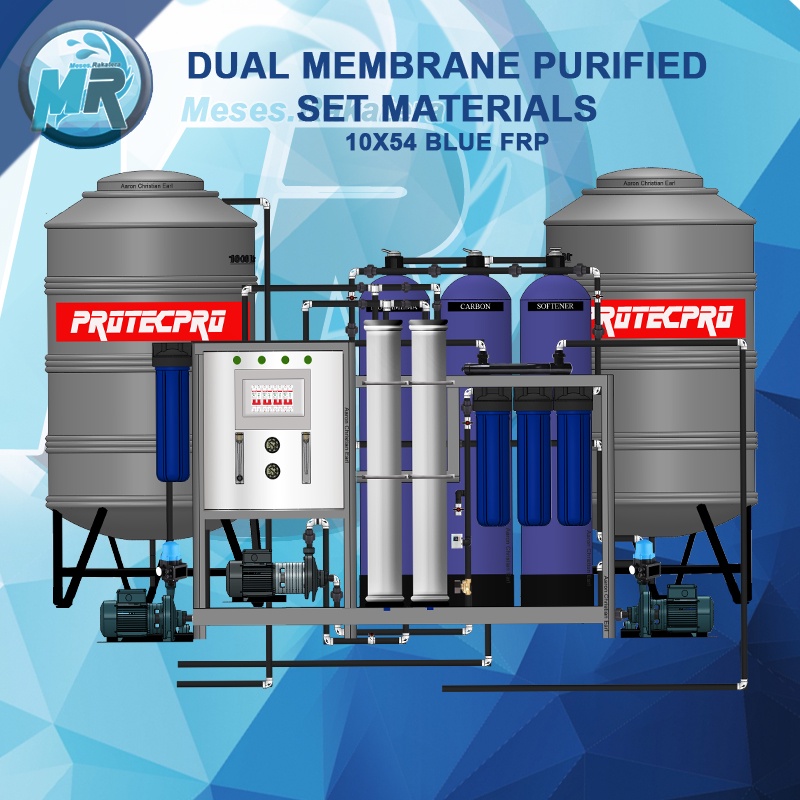 6000GPD Dual Membrane 10X54 FRP Blue Tank Materials Set | Shopee ...