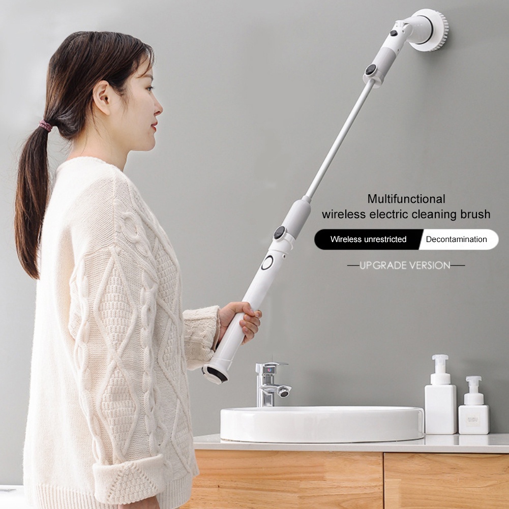 Hand held rechargeable electric rotary scrubber Electric brush Shower ...
