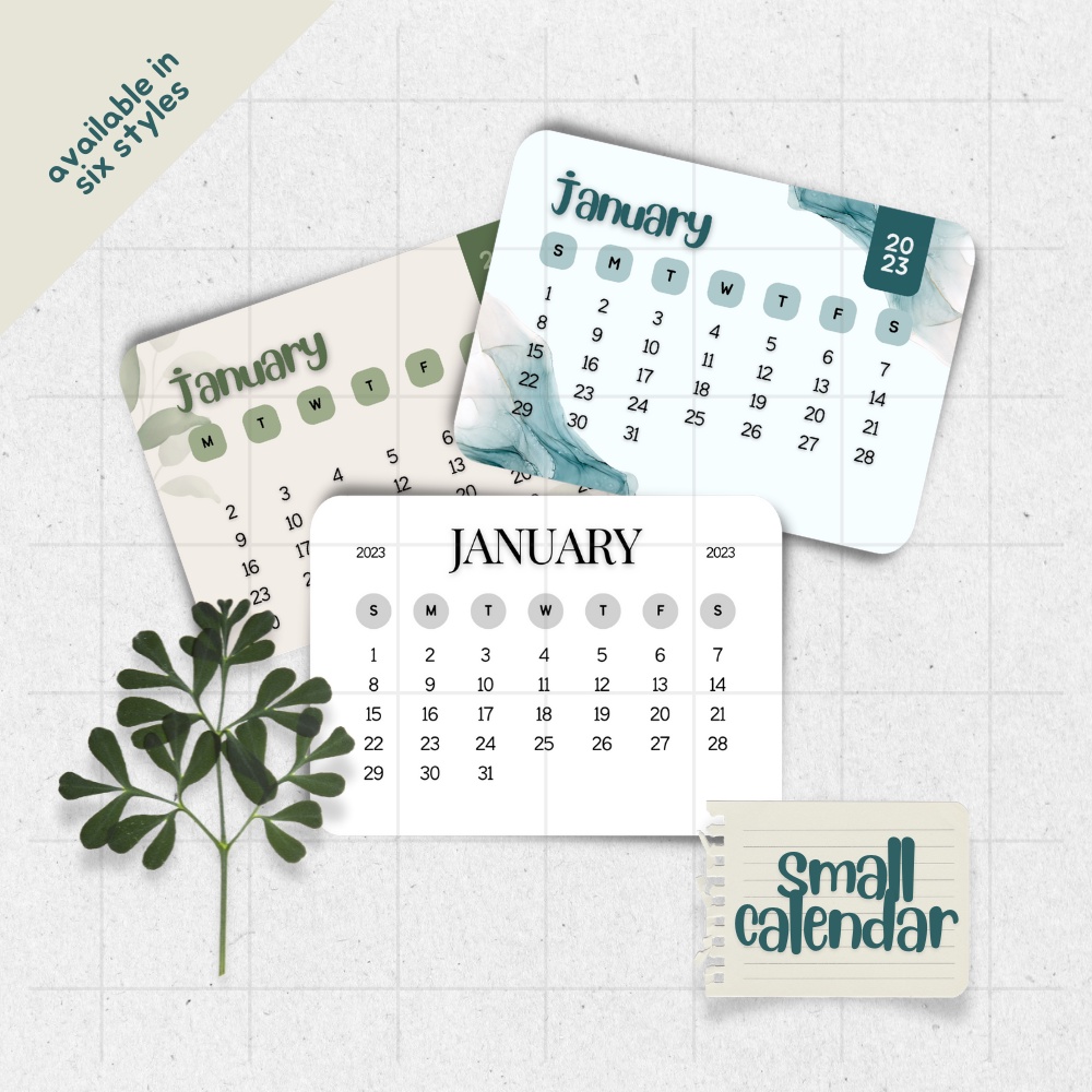 2023 calendar sticker pack kraft, clear, matte • deco & functional for ...
