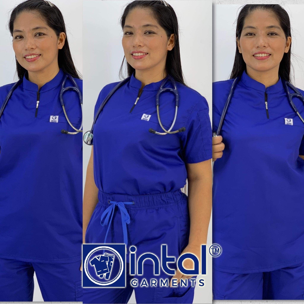 INTAL SCRUBSUIT 028 Elite MAPAGMALASAKIT Zip-Up Chino Collar Cargo 6 ...