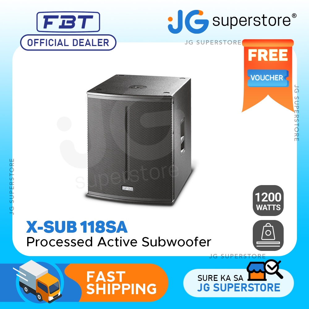 FBT X-Sub 118SA 18" 1200W Processed Compact Bass Reflex Active ...