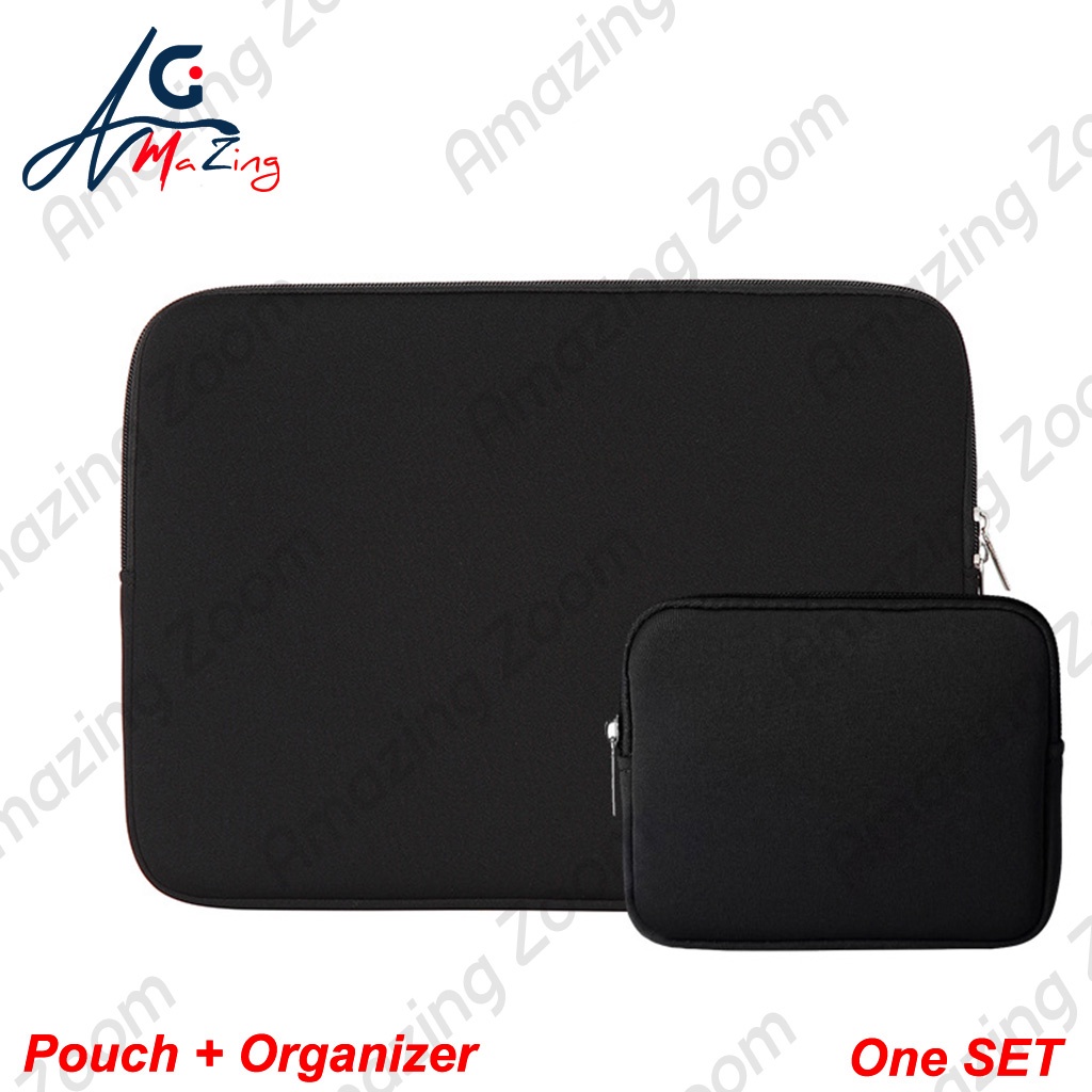 One Set Laptop Sleeve 14/15.6inches Protective Case Soft Carrying ...