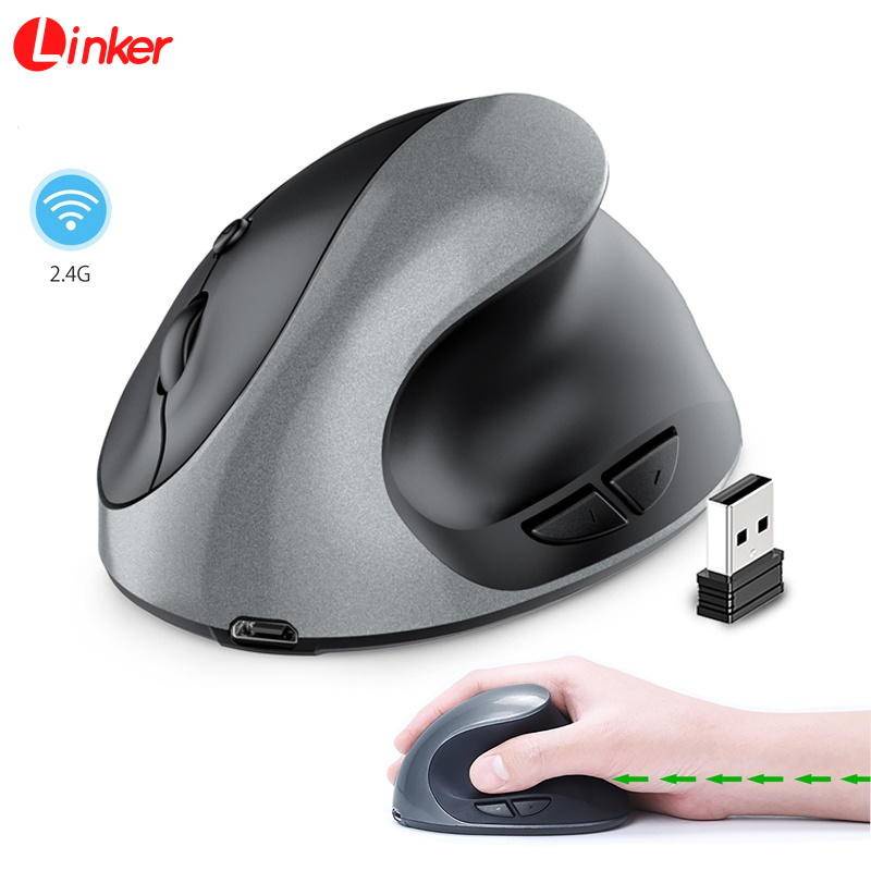 Vertical Wireless Mouse 2.4G Rechargeable Ergonomic Mice For PC Laptop ...