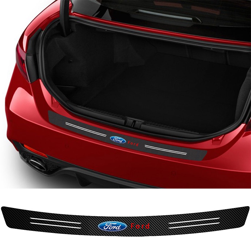 Auto Carbon Fiber Door Sill Strip 3D Car Emblem Rear Bumper Protector ...