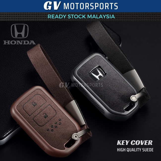 Honda Key Cover Case Car Suede Leather Fob Keychain Honda City CRV CR-V ...