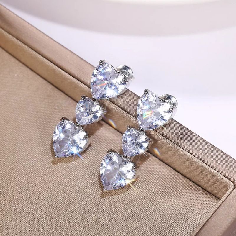 Cz Diamond Earrings Grade Aaa | Shopee Philippines