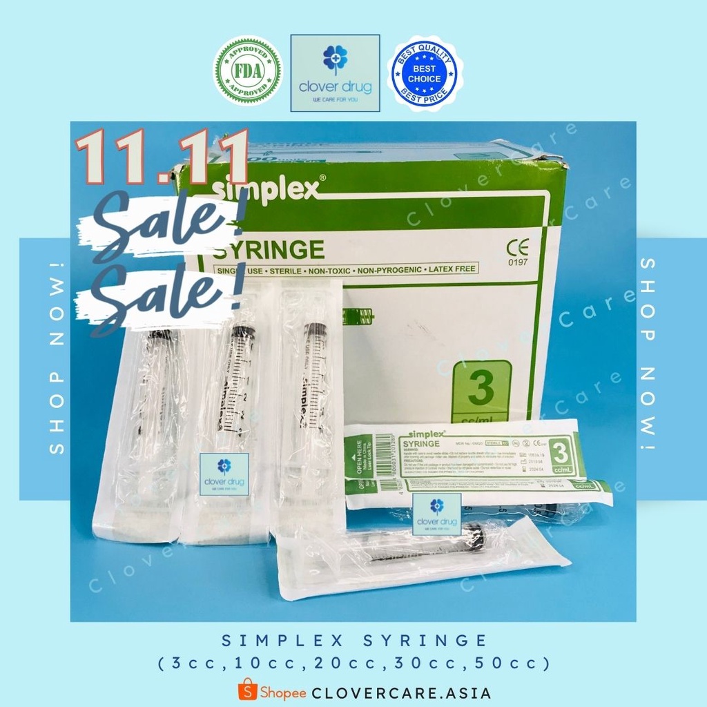 SIMPLEX Syringes Luer Lock (sold per box) | Shopee Philippines