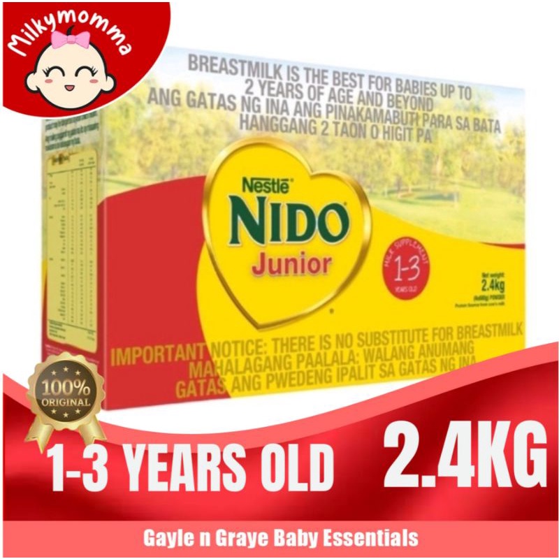 Nido Junior 1-3 Years Old 2.4KG Milk Supplement | Shopee Philippines