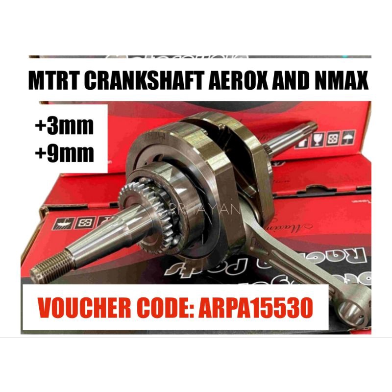 MTRT CRANKSHAFT AEROX NMAX V1 V2 +3mm +9mm | Shopee Philippines