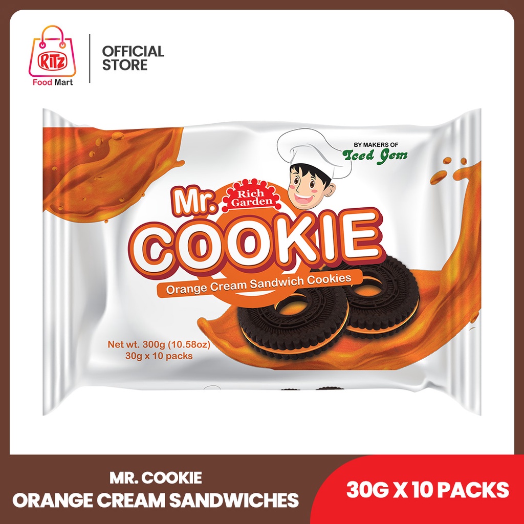 Mr. Cookie Orange Cream Sandwiches (10 packs) | Shopee Philippines