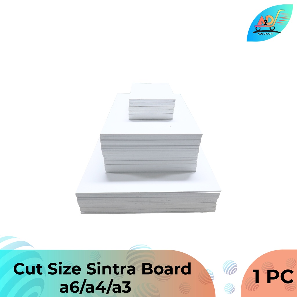 ADS Cut size SINTRA PVC BOARD Xintra board l Sintra Vers l A3,A4, & A6 ...