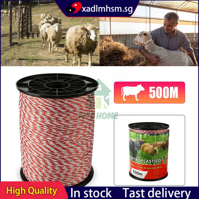 ☃℡500M Electric Fence Poly Wire Rope Farm Garden Stainless Steel Wire ...