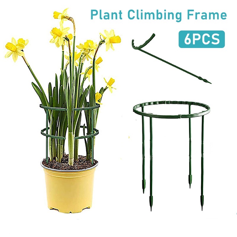 LHK 6pcs 15/25cm Plant Support Frame/Flower Garden Pot Support Frame ...