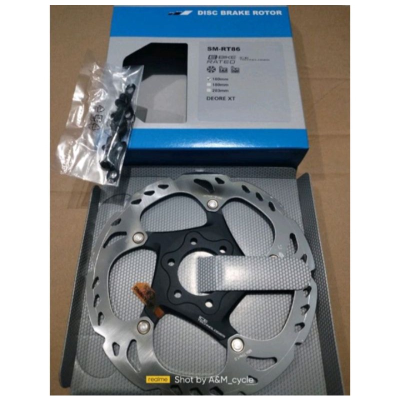 Shimano deore xt 160mm rt86 ice tech six bolt rotor, shimano ice tech ...